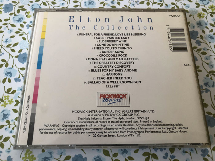 Elton John the collection (CD) – Rodekassen