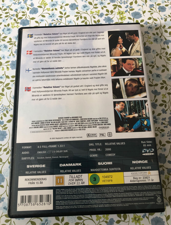 Relative Values (DVD) – Rodekassen