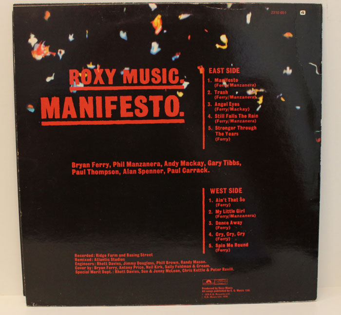 Roxy Music – Manifesto (LP) – Rodekassen