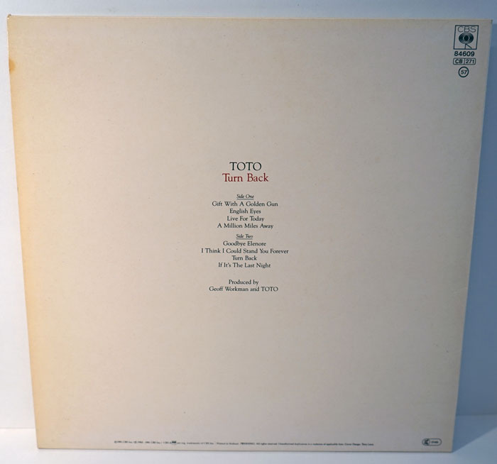 Toto – Turn Back (LP) – Rodekassen